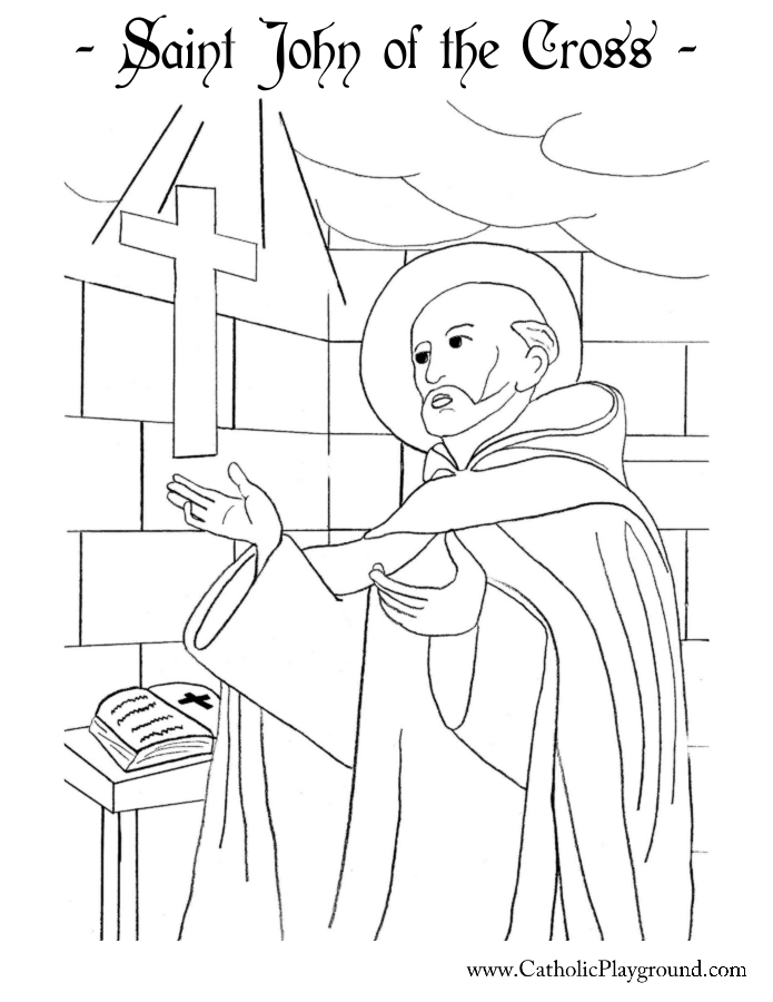 Saint John of the Cross Coloring Page | Catholic Playground